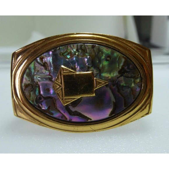 Goldray | Accessories | Vintage Goldray Buckle Abalone Shell Space For ...